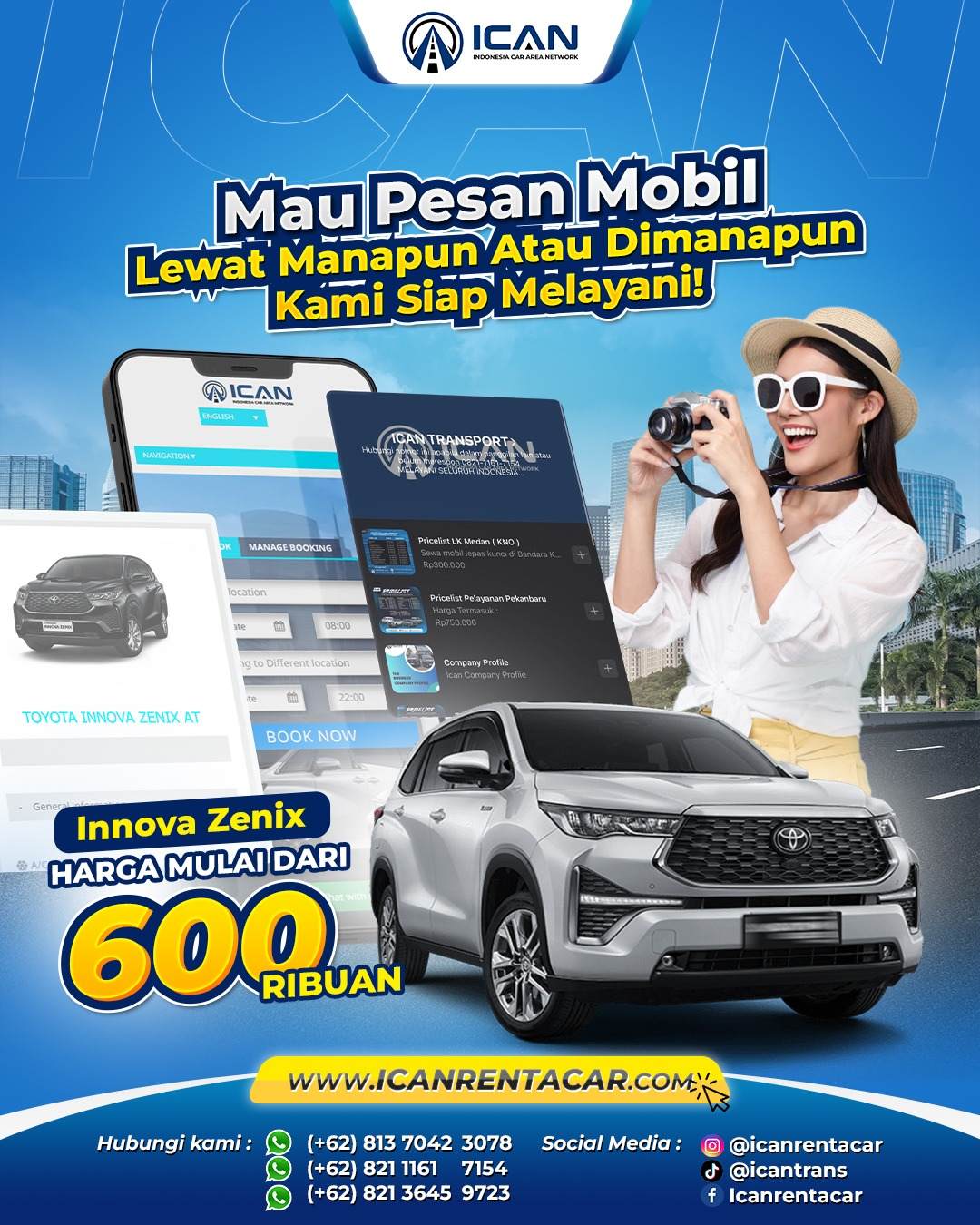 Rental Mobil Jakarta Pusat | 100% Murah & Terpercaya – ICAN Transport ...